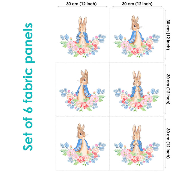 Peter Rabbit Set of 6 Fabric Panels – UniqueFabricPanels